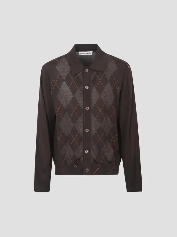 Our Legacy Evening Polo Mini Sweater - Pub Argyle