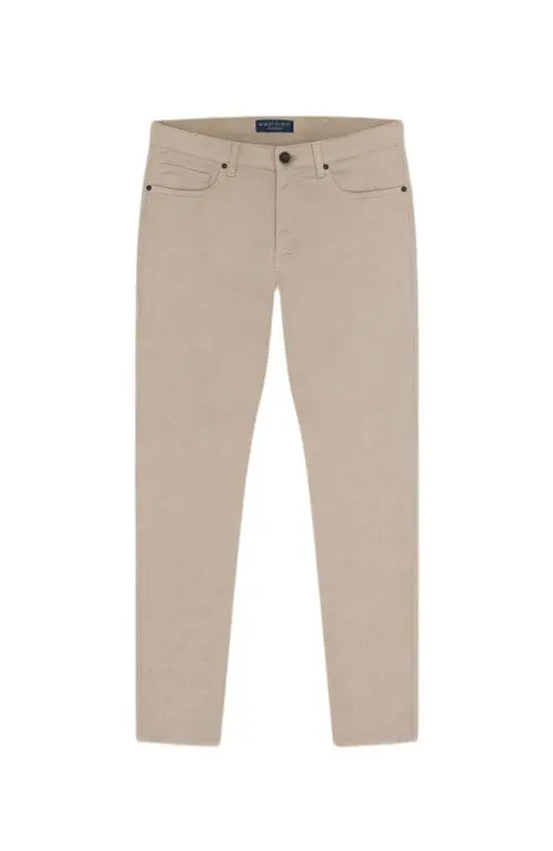 Robert Talbott Fernando Comfort Stretch Linen Blend 5 Pocket - Stone