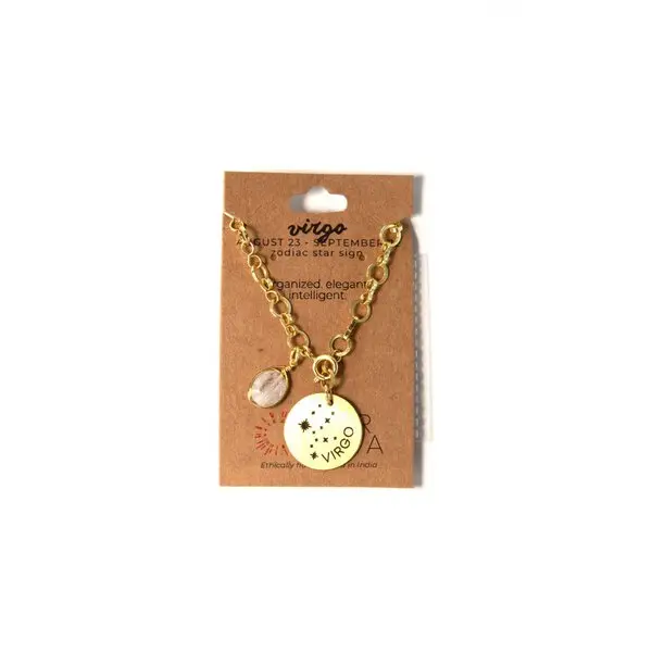FAIR ANITA Zodiac Star Sign Necklacevirgo - Gold