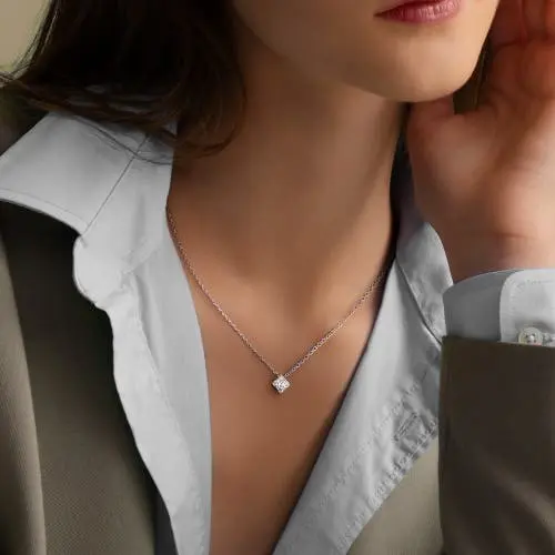 JULIANNA B. Lab-grown Diamond Cluster Necklace