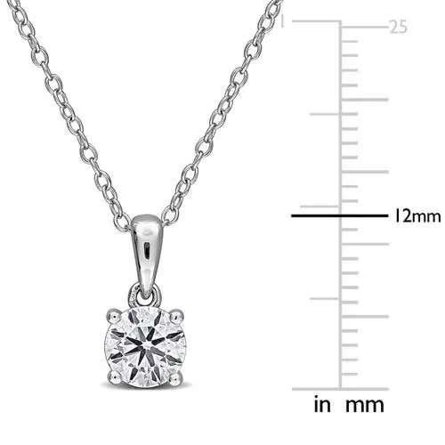 JULIANNA B. Lab-grown Diamond Solitaire Necklace Sterling Silver - 3/4 Ct.