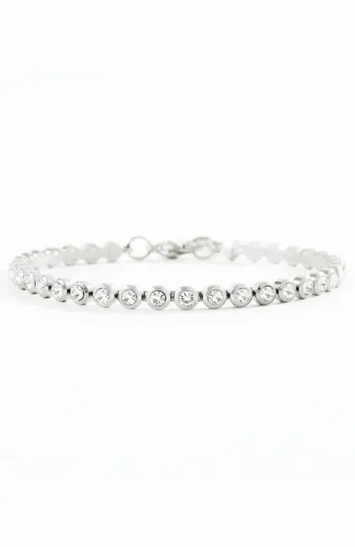 MINT & LILY Bezel Tennis Bracelet - Silver