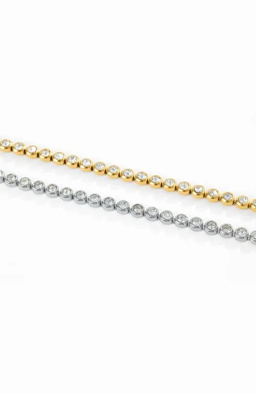 MINT & LILY Bezel Tennis Bracelet - Silver