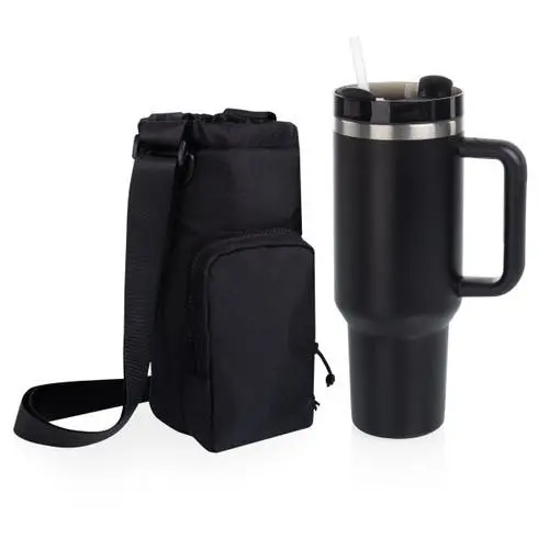 ONIVA Eclipse Tumber Tote With 40oz Stainless Travel Mug - Black