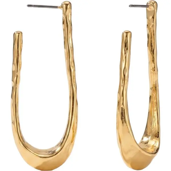 AREA STARS Fatima Oval Hoops - Gold