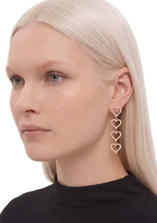 AREA STARS Chaia Heart Drop Earrings