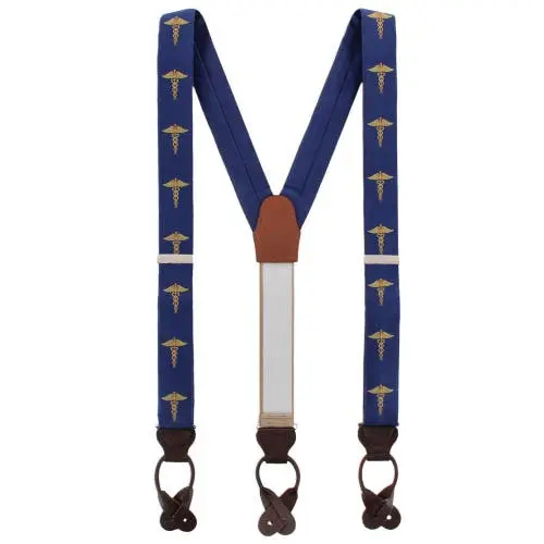 Trafalgar Medical Marvel Novelty Silk Button End Suspenders