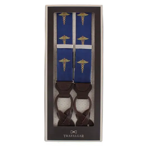 Trafalgar Medical Marvel Novelty Silk Button End Suspenders