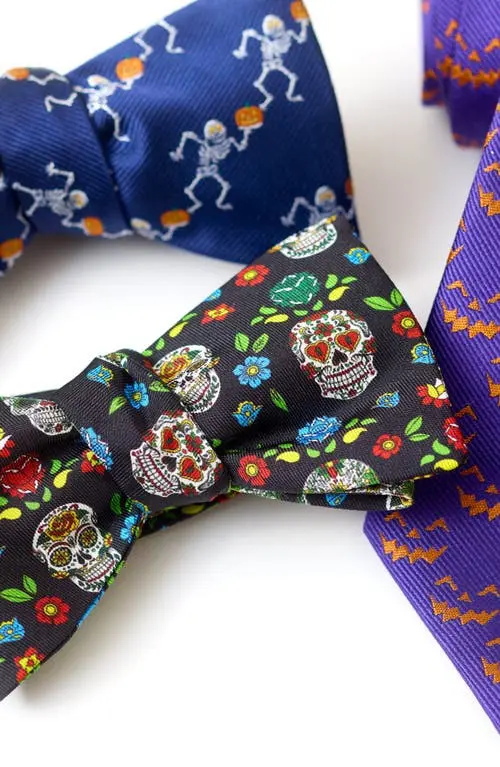 BEAU TIES OF VERMONT Calaveritas Bow Tie - Pre-tied