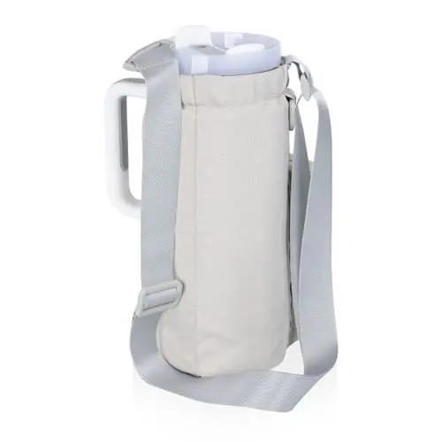 ONIVA Eclipse Tumbler Tote With 40oz Stainless Travel Mug - Gray & White