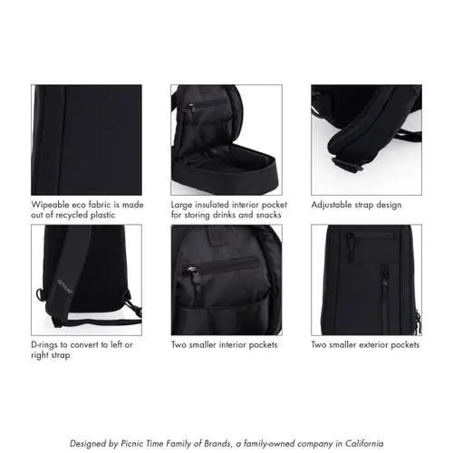 ONIVA Tarana Insulated Sling Bag - Carbon Black
