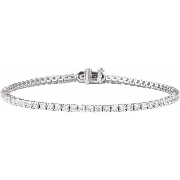 IVY & PEARL CO. 3 Ct Lab-grown Diamond Tennis Bracelet In 14k Gold - White