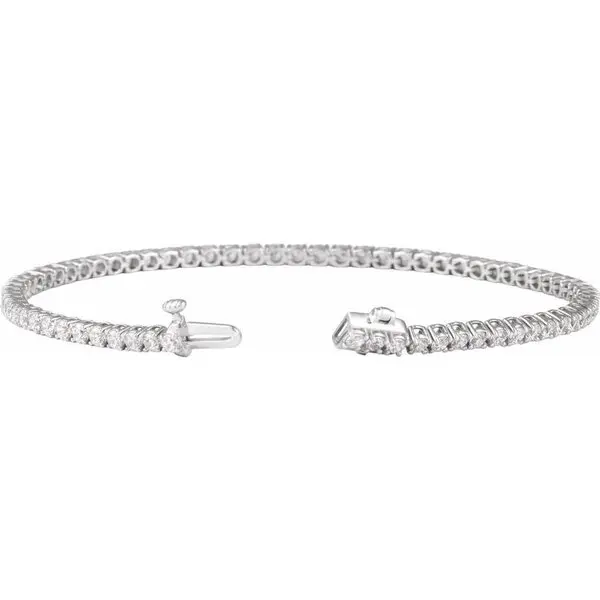 IVY & PEARL CO. 3 Ct Lab-grown Diamond Tennis Bracelet In 14k Gold - White