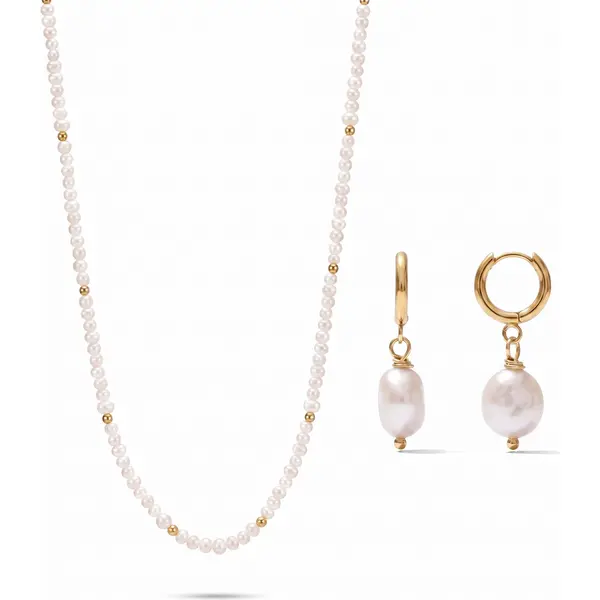 JOEY BABY Freshwater Pearl Necklace And Earrings Set