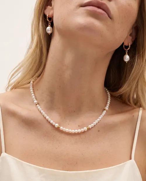 JOEY BABY Freshwater Pearl Necklace And Earrings Set