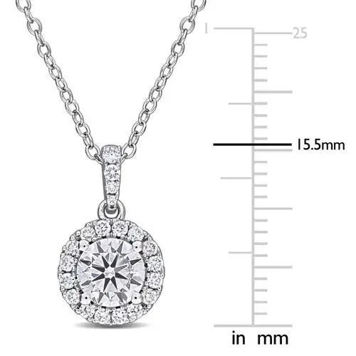 JULIANNA B. Lab-grown Diamond Halo Pendant Necklace