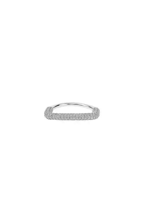BEARFRUIT JEWELRY Alamoana Dainty Sculpted Ring Trendy Minimalist Statement - Silver