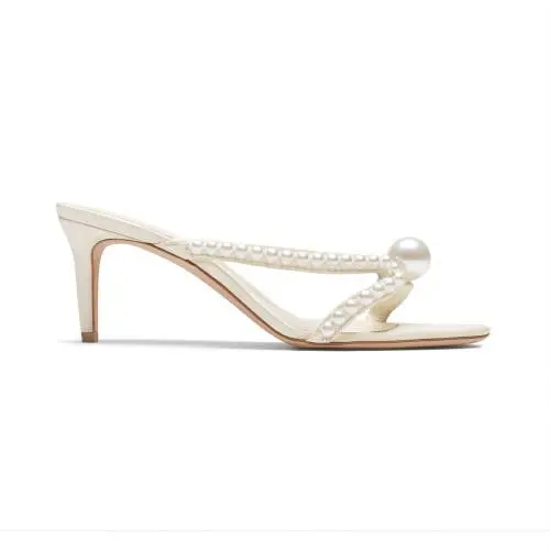 ZENA ZIORA Her Grace 60 Pearl Stiletto Sandal - Ivory