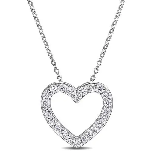 JULIANNA B. Lab-grown Diamond Heart Necklace Silver