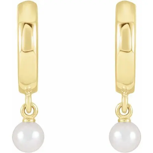 IVY & PEARL CO. Cultured Seed Pearl Hoop Earrings