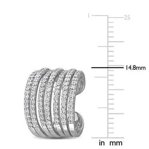 JULIANNA B. Lab-grown Diamond Multi-row Cuff Earrings 14k