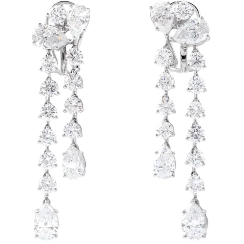 IVY & PEARL CO. 9 1/2 Ct Lab-grown Diamond Dangle Earrings In 14k Gold