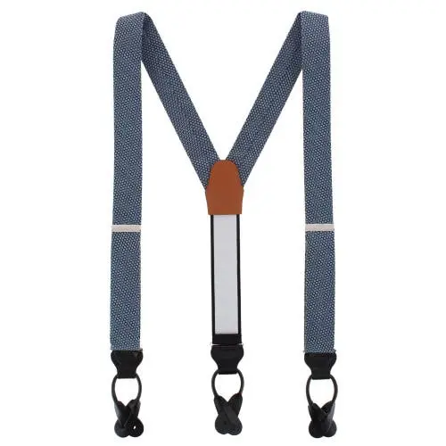 Trafalgar Nolan Neat Patterened Business Wool Blend Button End Suspenders