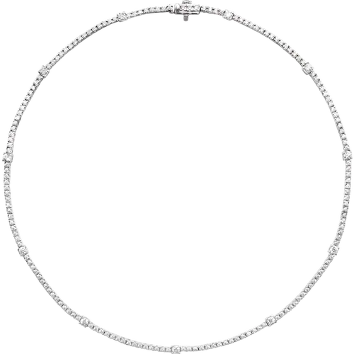 IVY & PEARL CO. 4 Ct Lab-grown Diamond Line " Necklace In 14k Gold - White