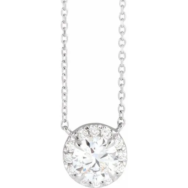 IVY & PEARL CO. 1 Ct Lab-grown Diamond French-set 16-" Necklace In 14k Gold - White