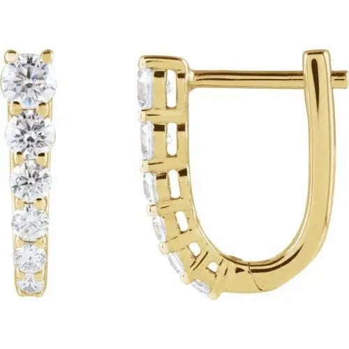 IVY & PEARL CO. 1/2 Ct Natural Diamond 12.95 Mm Hoop Earrings In 14k - Gold
