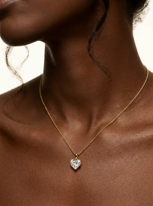 JOEY BABY Crystal Heart Necklace And Earrings Set