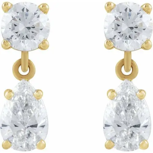IVY & PEARL CO. 1 1/6 Ct Lab-grown Diamond Two-stone Earrings