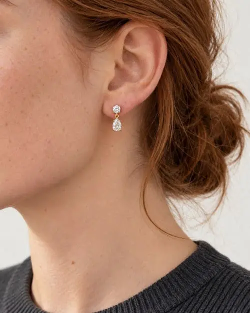 IVY & PEARL CO. 1 1/6 Ct Lab-grown Diamond Two-stone Earrings