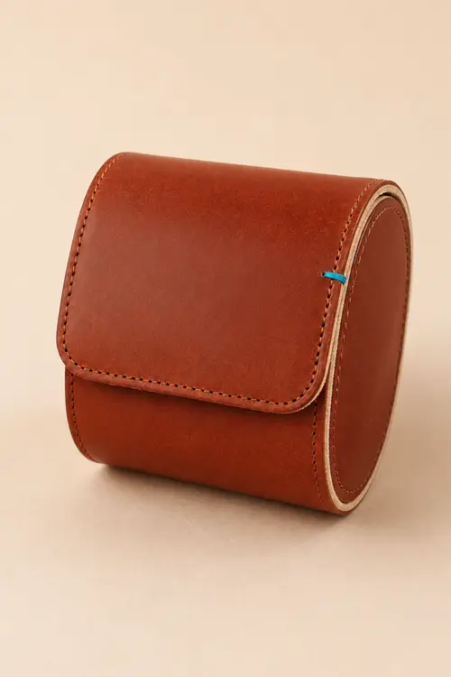 BLUEBONNET The Toscano Italian Leather Watch Case - Tuscan Tan