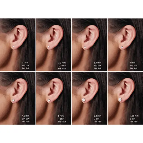 IVY & PEARL CO. 3 Ct Lab-grown Diamond Earrings In 14k Gold