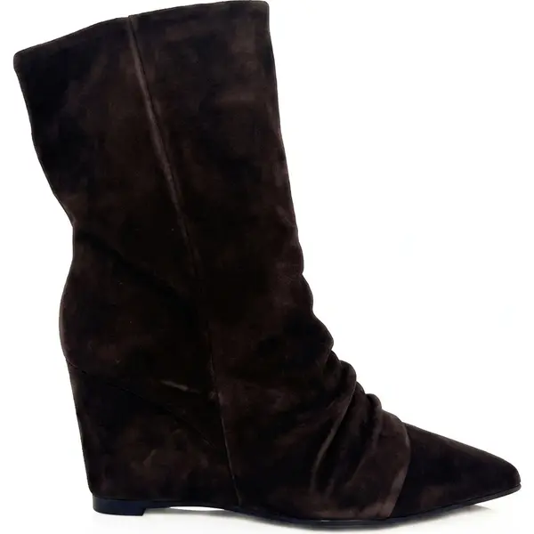 AMIE RAFA Jill Slouch Wedge Boots - Brown