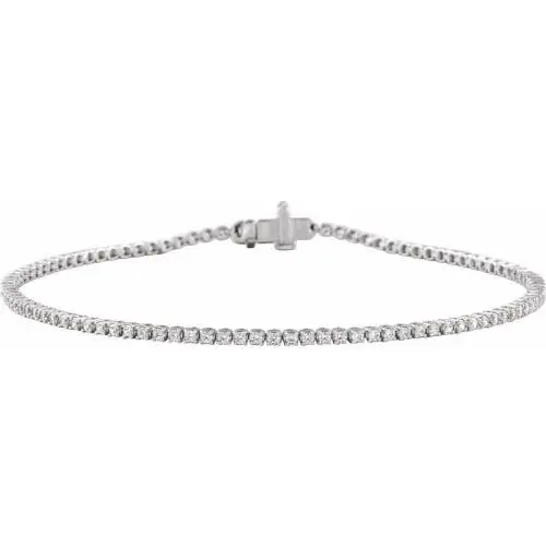 IVY & PEARL CO. 1 Ct Lab-grown Diamond Tennis Bracelet In 14k Gold - White