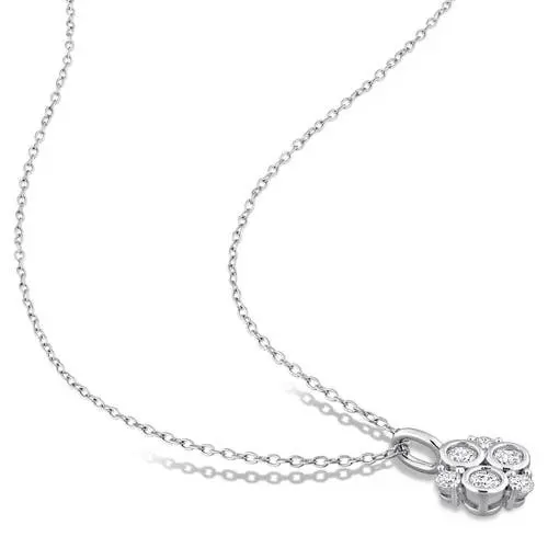 JULIANNA B. Lab-grown Diamond Triangle Cluster Necklace