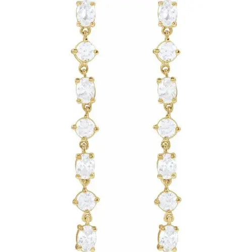 IVY & PEARL CO. 1 1/5 Ct Lab-grown Diamond Dangle Earrings In 14k