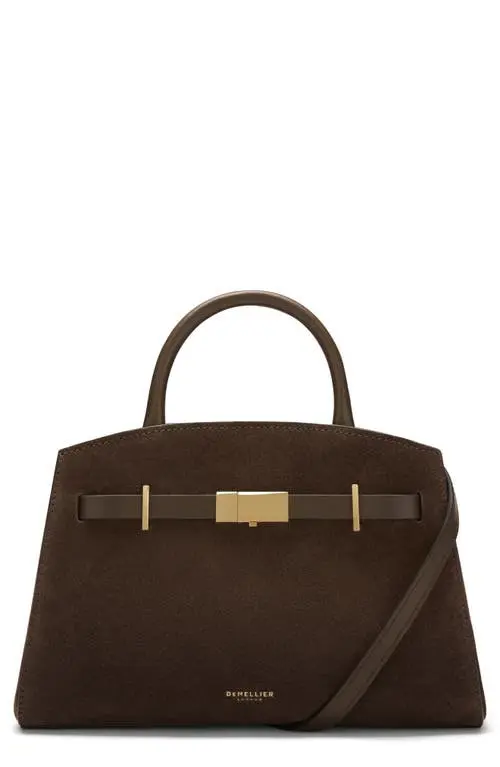DEMELLIER The Small Hudson Leather Suede Bag - Mocha