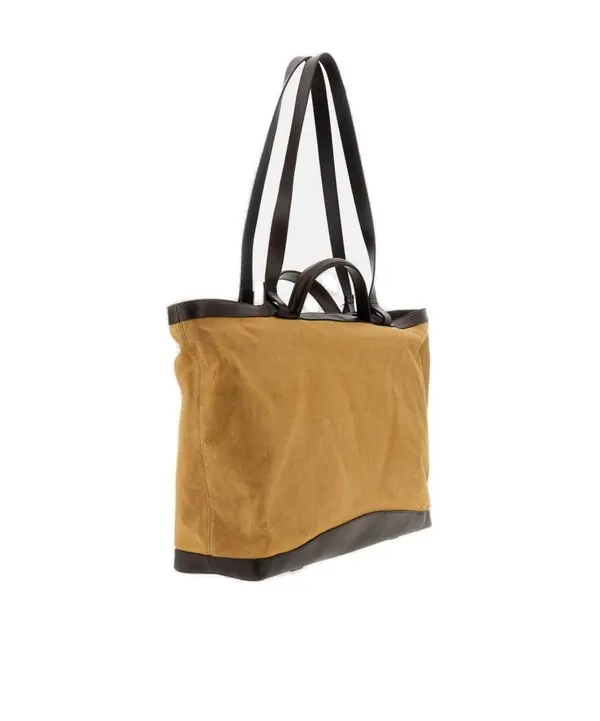 Dries Van Noten Two-toned Shopper Bag - Beige