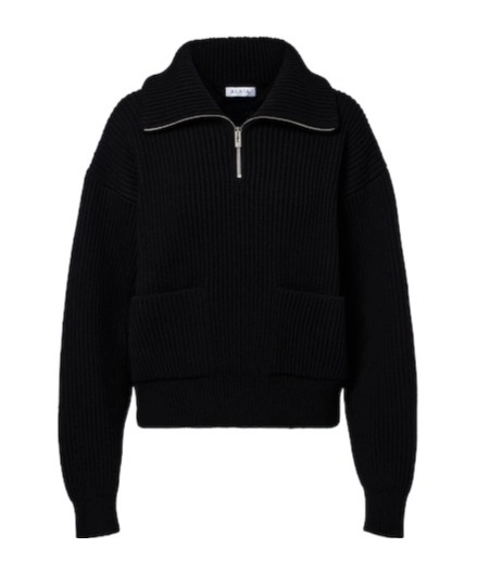Alaïa Ribbedknit Halfzip Sweater