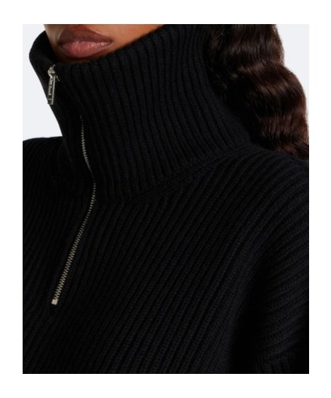 Alaïa Ribbedknit Halfzip Sweater