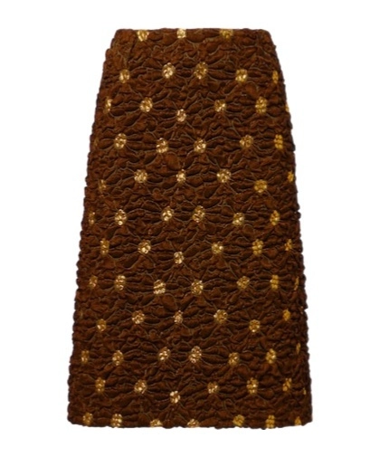 Dries Van Noten Embellished Floral Cloqué Midi Skirt