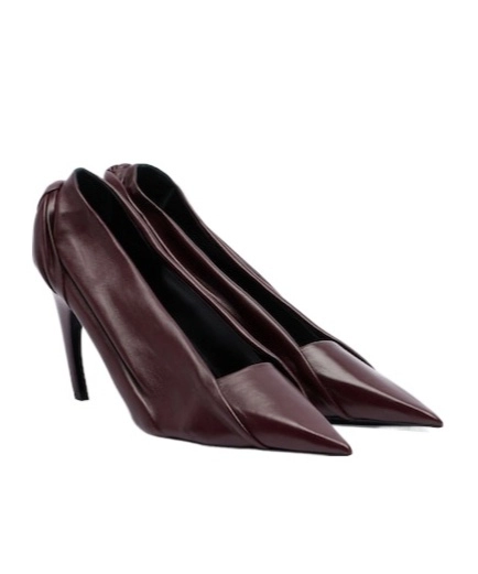 Khaite Eve Draped Leather Pumps