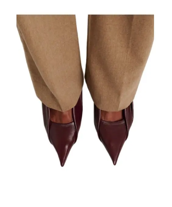 Khaite Eve Draped Leather Pumps