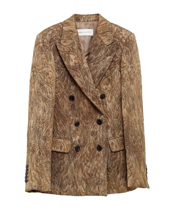 Dries Van Noten Double-breasted Embroidered Jacket
