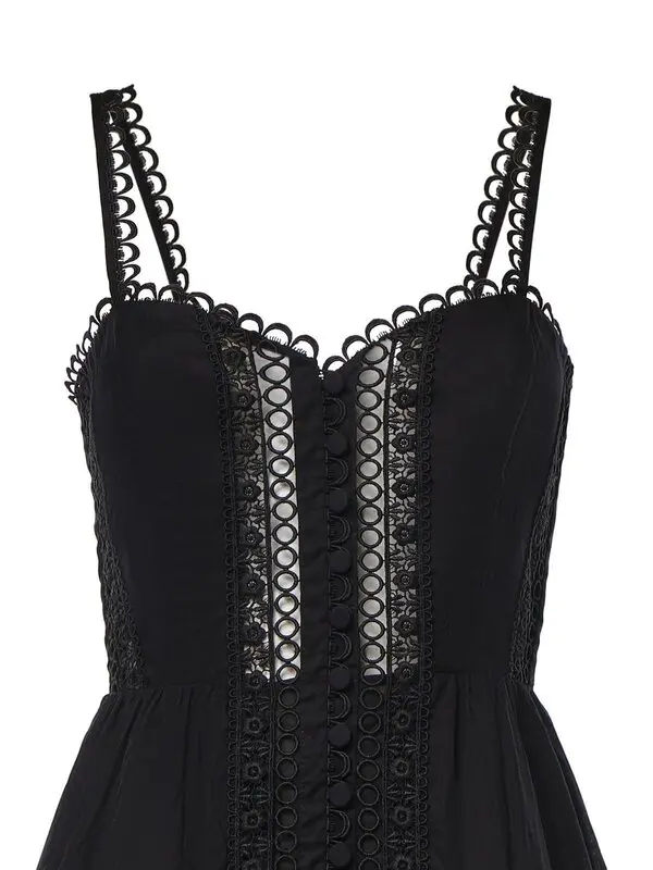 Charo Ruiz Ibiza Lace-trim Ruffled Dress