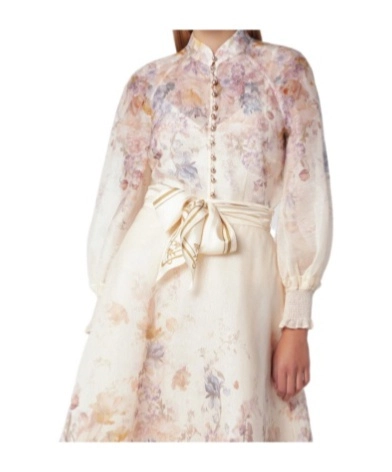 Zimmermann Long-sleeve Shirt With A Stand-up Collar