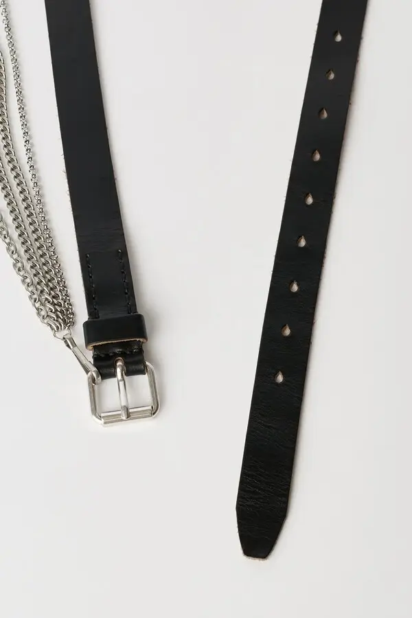 Our Legacy Chain-detail Leather Belt